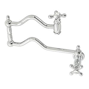 Kingston Brass KS2101AX Heritage Pot Filler, Polished Chrome