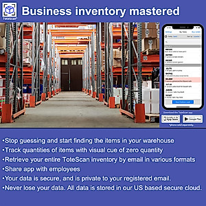 ToteScan Intelligent QR Labels for organizing & Storage (45 Unique Labels, 2.5"x3")