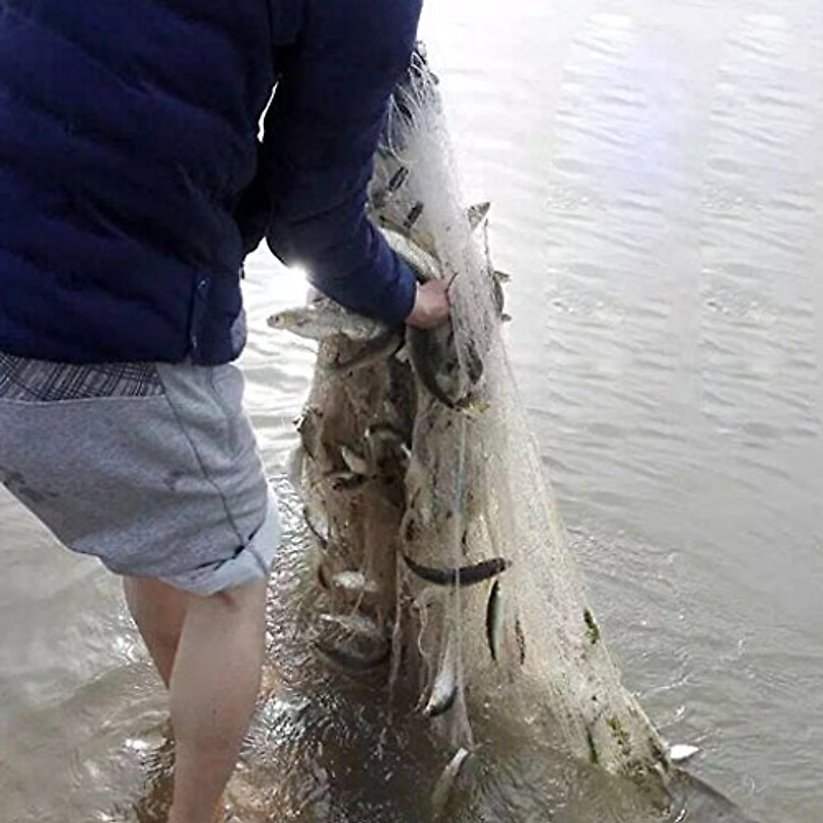 UNTERING Fishing Fish Mesh Trap Monofilament Gill Net Netting Tackle Outdoor 8M x 0.8M