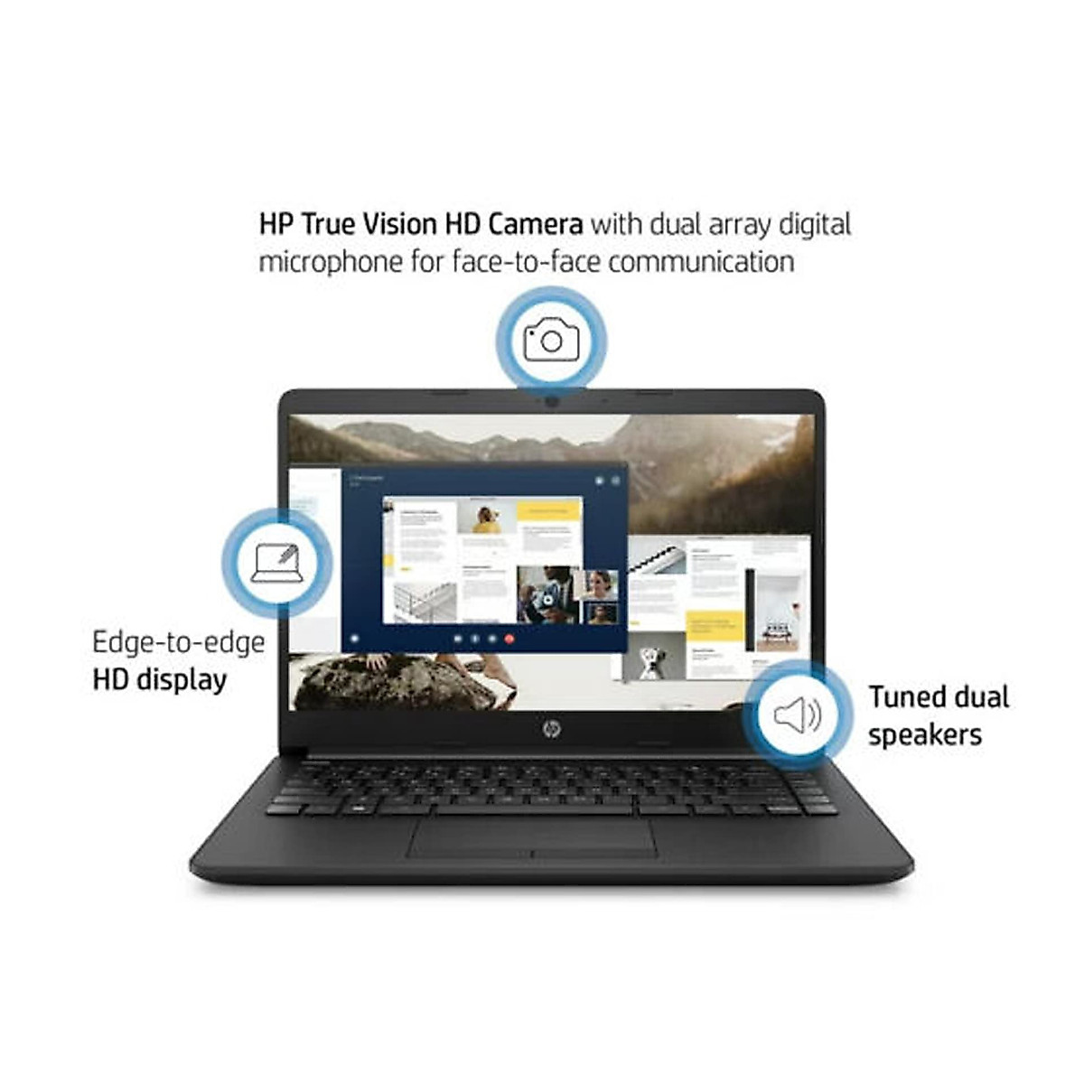 2022 Newest HP Premium 14-inch HD Laptop| Intel Celeron N4020 to 2.8GHz 8GB RAM 64GB SSD| Webcam Bluetooth HDMI USB-C Wi-Fi| Win 11 S with 1 Year MS 365| LIONEYE Bundle| Black