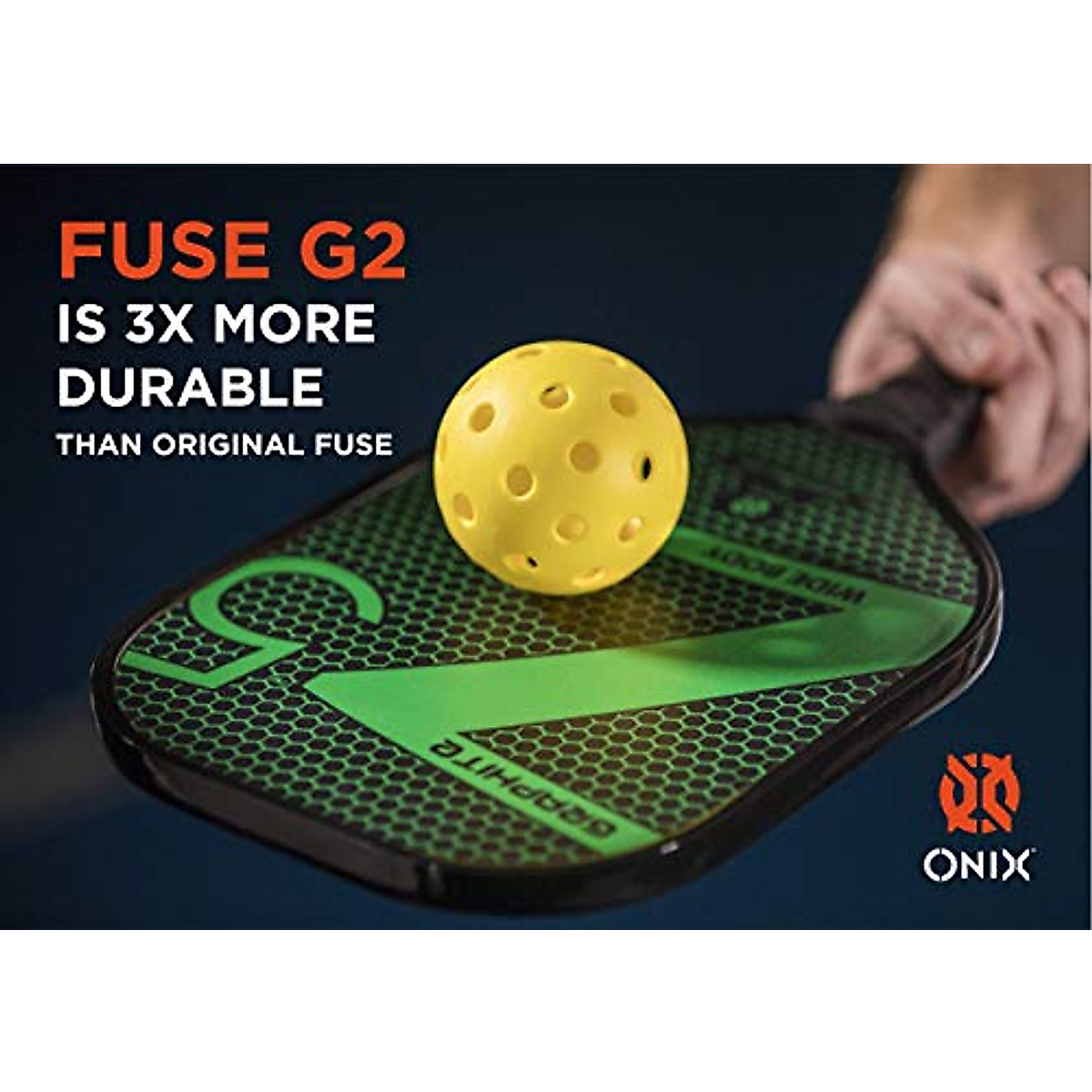 Onix Fuse G2 Outdoor Pickleball Balls - Yellow and Neon Pickleballs - 3 and 6 Packs of Pickleball Balls