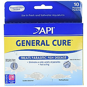 API GENERAL CURE Freshwater and Saltwater Fish Powder Medication 10-Count Box