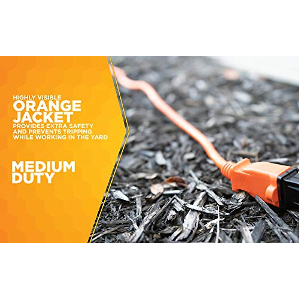Woods Light Duty Extension Cord, 50Ft, 16 Gauge, General Purpose Cord, SJTW, Orange, 0723