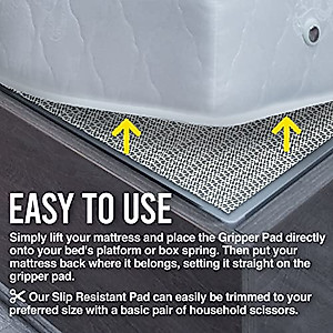 Nevlers King Size 72" x 72" Non Slip Mattress Gripper Helps Keep Mattress Topper from Sliding | Strong & Durable Mattress Slide Stopper |Customizable Non Slip Mattress Pad |Multi-Purpose Mattress Grip
