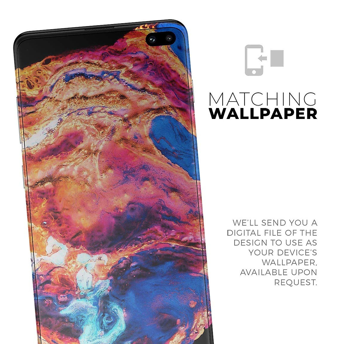 DesignSkinz Liquid Abstract Paint V72 Protective Vinyl Decal Wrap Skin Cover Compatible with The Samsung Galaxy S20 (Screen Trim & Back Glass Skin)