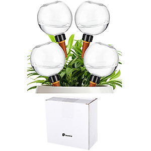 Domensi 4 Pcs Watering Globes Automatic Plastic Self Watering Planter Insert Waterer Watering Bulbs 17 oz for Indoor Plants Drip Irrigation Plant Watering Devices with Slow Release Control for Garden