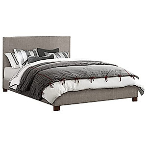 Lexicon Otiz Upholstered Platform Bed, Cal King, Gray
