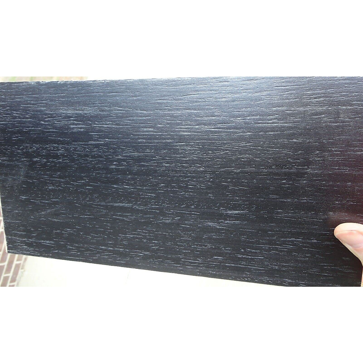 Ebony Black Composite Wood Veneer 23" x 7" raw no Backing 1/42" Thickness # 633