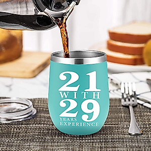 50th Birthday Birthday Gifts for Women – Happy 50th Birthday Wine Tumbler Cup,Turning 50 Year Old Birthday Party Decor for Mom,Men,Aunt,Sister