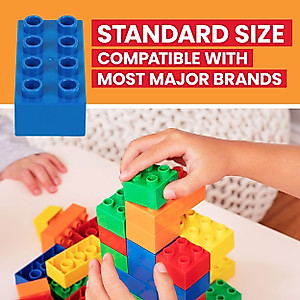 PREXTEX Building Blocks for Toddlers 1-3+ (50 Mega Blocks) Large Toy Blocks Compatible with Most Major Brands - Kids Toys Gift Set for All Ages (Boys & Girls)
