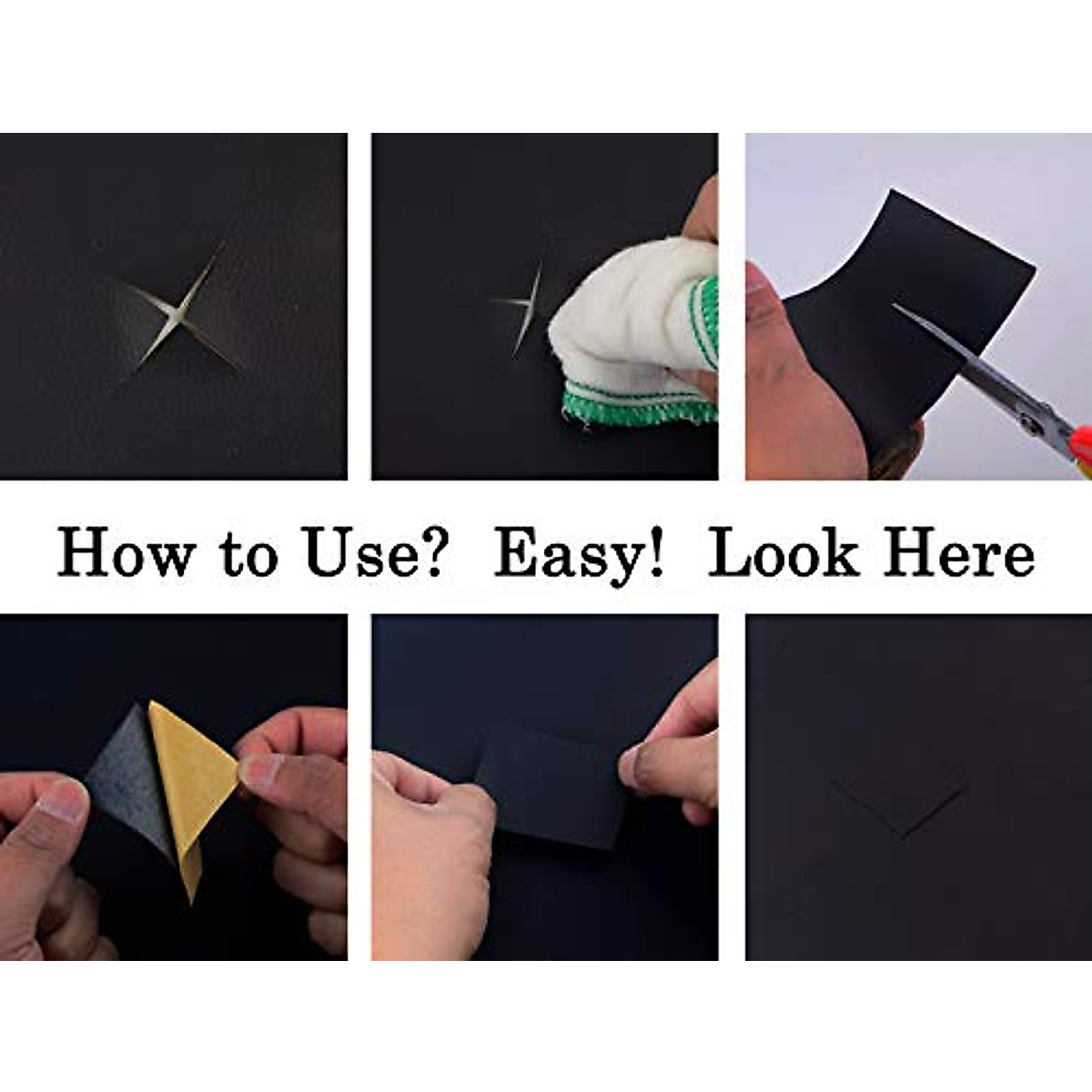 Leather Repair Patch for Couches 17X55inch Large Self-Adhesive refinisher cuttable reupholster Tape Patches kit for Couch Car Seats Furniture Sofa Vinyl Chairs Shoes Fabric Fix(Dark Brown, 17x55 inch)