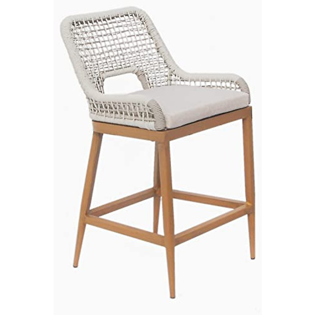 US Furnishing Indoor & Outdoor Weatherproof Bar Stools, Bar Stool 25' Counter Height Indoor & Outdoor Waterproof Hand-Crafted Stool, Gray.brown, (7890-cc)