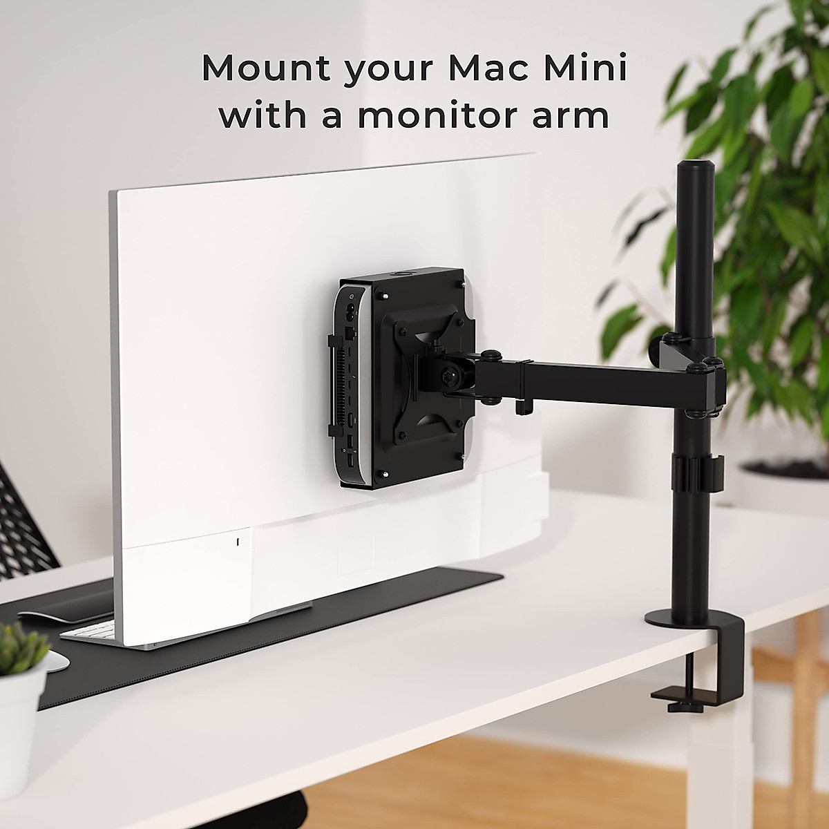 HumanCentric Dual Mac Mini Mount - VESA Compatible, Behind Monitor Arm