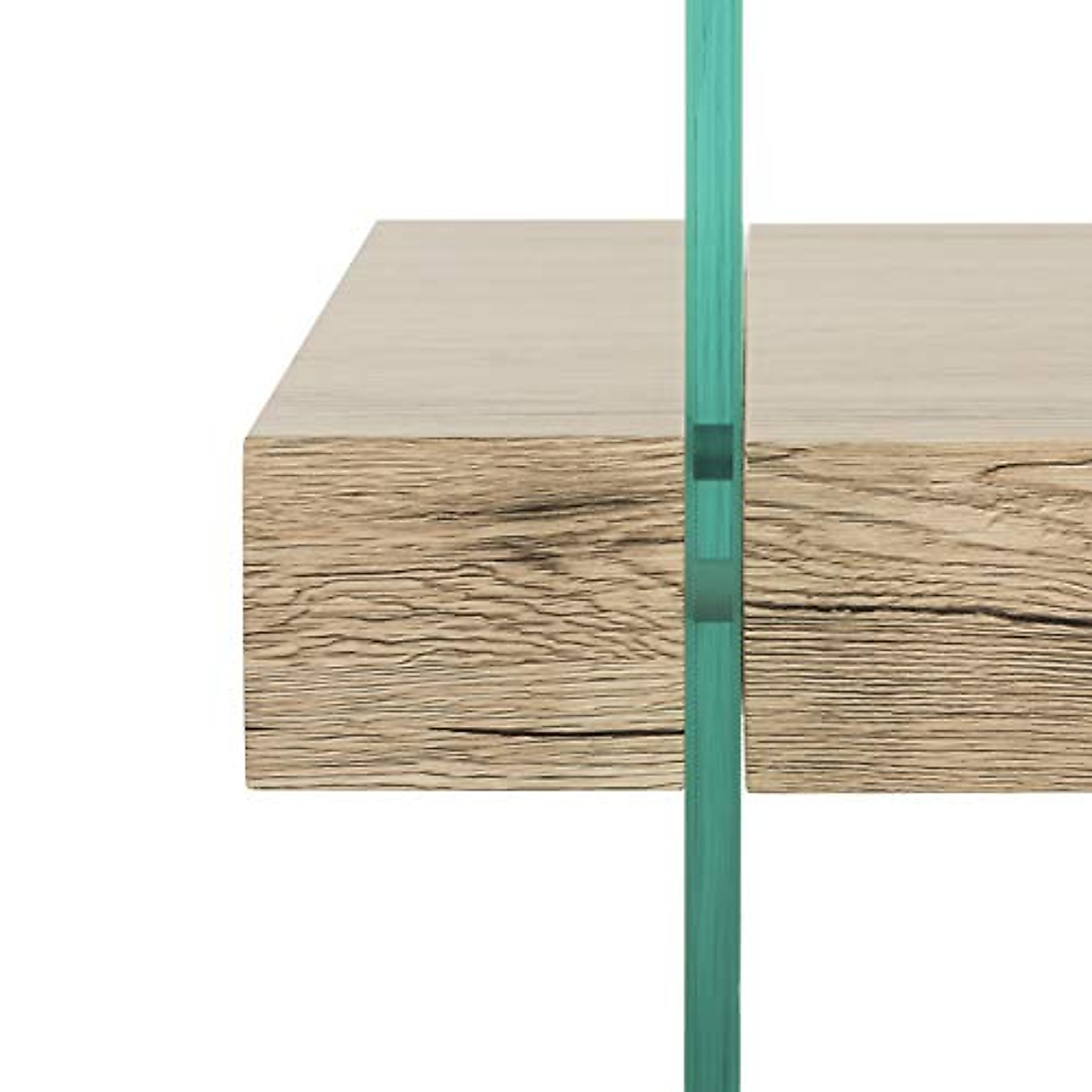 Safavieh Home Kayley Natural and Glass Coffee Table