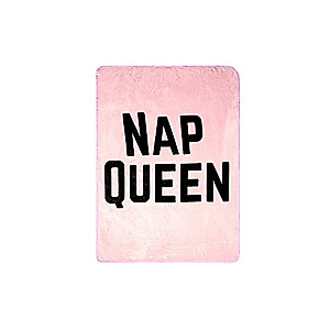 Nap Queen Soft Throw Blanket | 45 x 60 Inch Cozy Lightweight Fleece Blanket