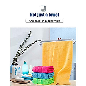 MEMRUI Luxurious Bamboo Face Washcloths for Kids - Multicolor Fingertip Towels, 10 x 18 Inches, 4 Pack in 4 Colors