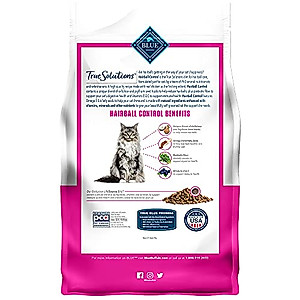 Blue Buffalo True Solutions Hairball Control Natural Adult Dry Cat Food, Chicken 3.5-lb