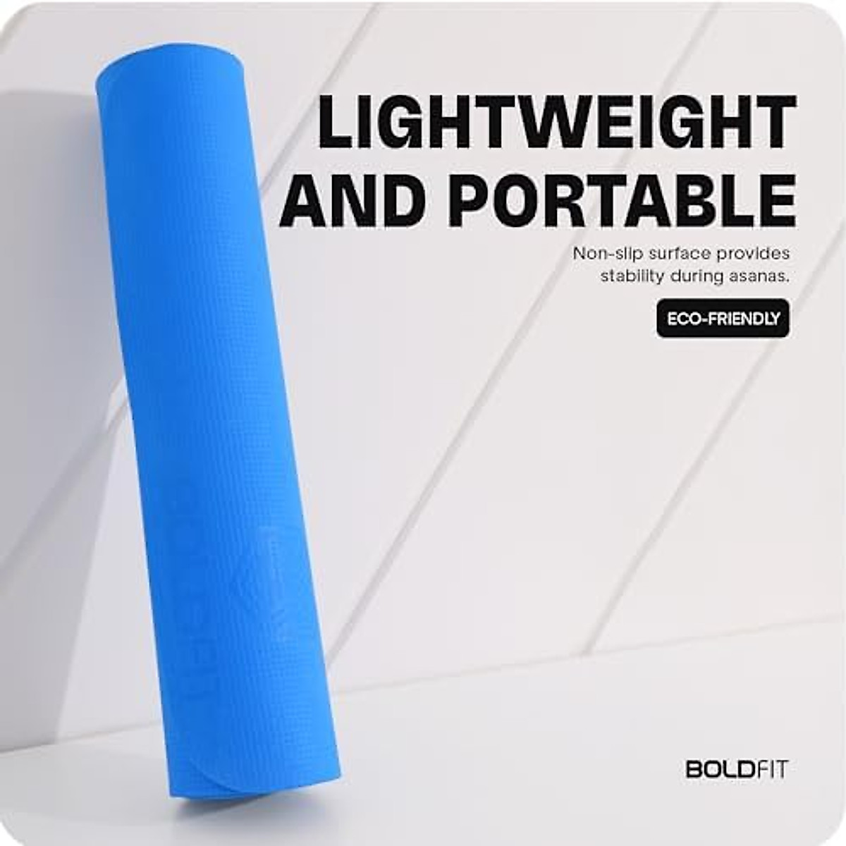 Boldfit Yoga mat for Women and Men with Cover Bag EVA Material 6mm Extra Thick Exercise mat for Workout Yoga Fitness Pilates and Meditation, Anti Tear Anti Slip For Home & Gym Use