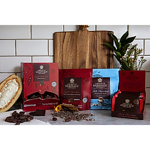 American Heritage Chocolate - 36 Artisanal Tasting Squares - 57% Cacao Dark Chocolate with a Hint of Vanilla, Orange, and Cinnamon