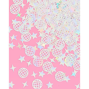 xo, Fetti Disco Ball Foil Confetti - 200 pc | Bachelorette Party Decoration, Cute Birthday Table Decor, Groovy Engagement Decor, Bridal Shower Supplies