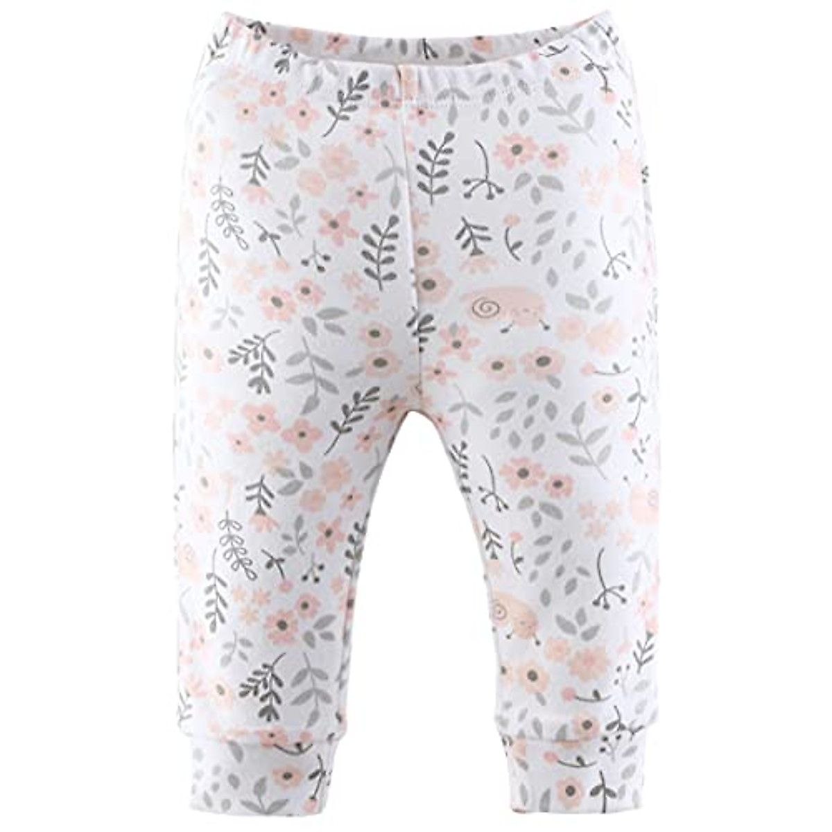 The Peanutshell Baby Girl Pants Set | 5 Pack in Newborn to 24 Month Sizes | Floral, Pink, White, Stars (as1, Age, 12_Months)