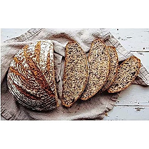 10 Inch Round Banneton Bread Proofing Basket 2 pcs Natural Rattan Cane Brotform Handmade& Linen Liner Cloth