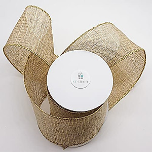 CT CRAFT LLC Orange Satin with Spider Wired Ribbon 2.5 Inch x 10 Yards for Halloween Home Decor Tree Topper Bow Gift Wrapping DIY Crafts Wreath Garland