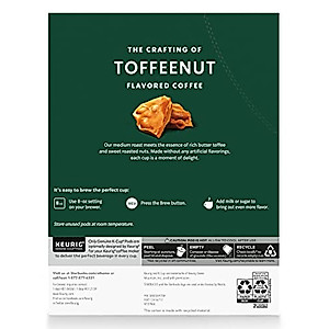 Starbucks Coffee Company Starbucks Flavored Ground Coffee K-Cup Pods, Toffeenut, Signature Collection, 100% Arabica Coffee, Recyclable K-Cups, 10 K-Cup Pods/Box (Pack of 2 Boxes)