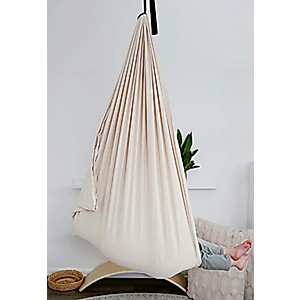 Marlowe & Co Indoor Sensory Therapy Swing for Children, Double Layer Cotton Swing, Hardware Included, Swing and Hammock Chair for Sensory Integration (Oat)