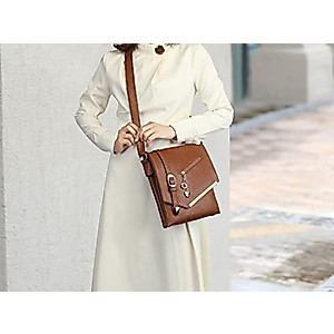 MKF Collection Crossbody Bag for Women – Shoulder Strap – PU Leather Handbag Medium Ladies Messenger Side Purse