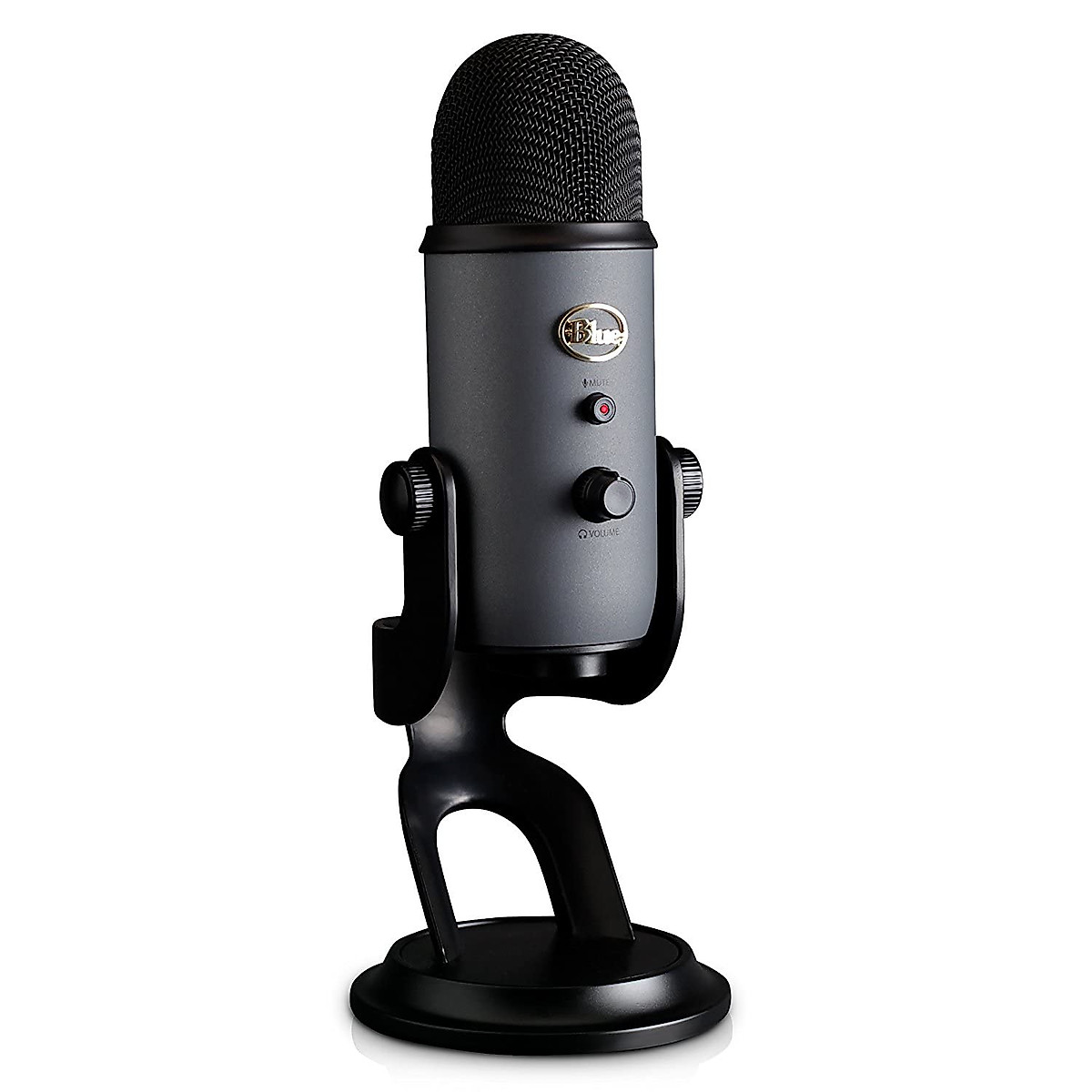 Blue Yeti USB Microphone for Recording, Streaming, Gaming, Podcasting on PC and Mac, Condenser Mic for Laptop or Computer with Blue VO!CE Effects, Adjustable Stand, Plug and Play - Slate