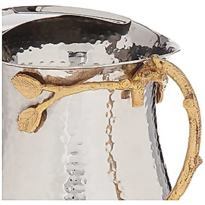 Elegance Golden Vine Pitcher, 1.5 quart, Silver/Gold