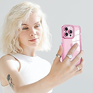 MZELQ Compatible with iPhone 14 Pro Max Case Bling Glitter Cute Cover, Shockproof Cute Anti-Skid Soft Phone Case for Girls Women Full Body Protection Crystal Case -Pink