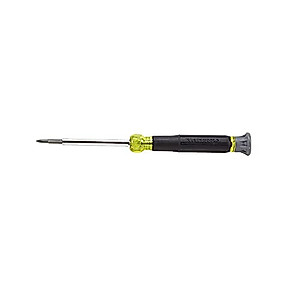 Klein Tools 32581 4-in-1 Electronics Screwdriver Set with Precision Machines Bits: 2 Slotted, 2 Phillips, and Cushion Grip Handles, 4-Piece