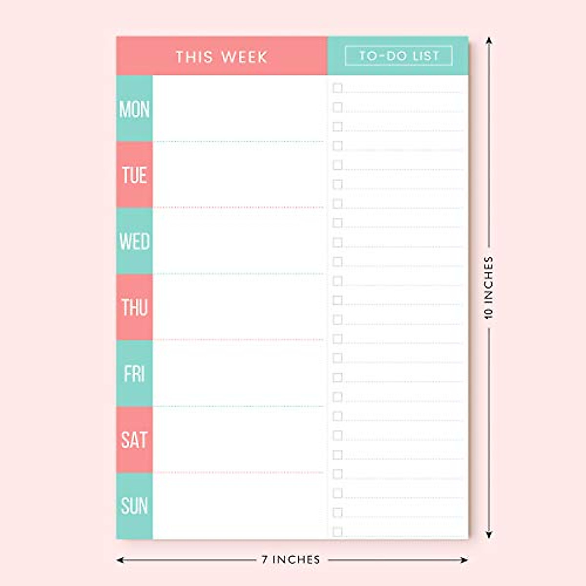 Daily Planner by Sweetzer & Orange - Undated 2023 Planner Plus to Do List – Teal/Orange Magnetic Weekly Planner and Day Planner Notepad - Organizer Planners for College Student, Office or Home