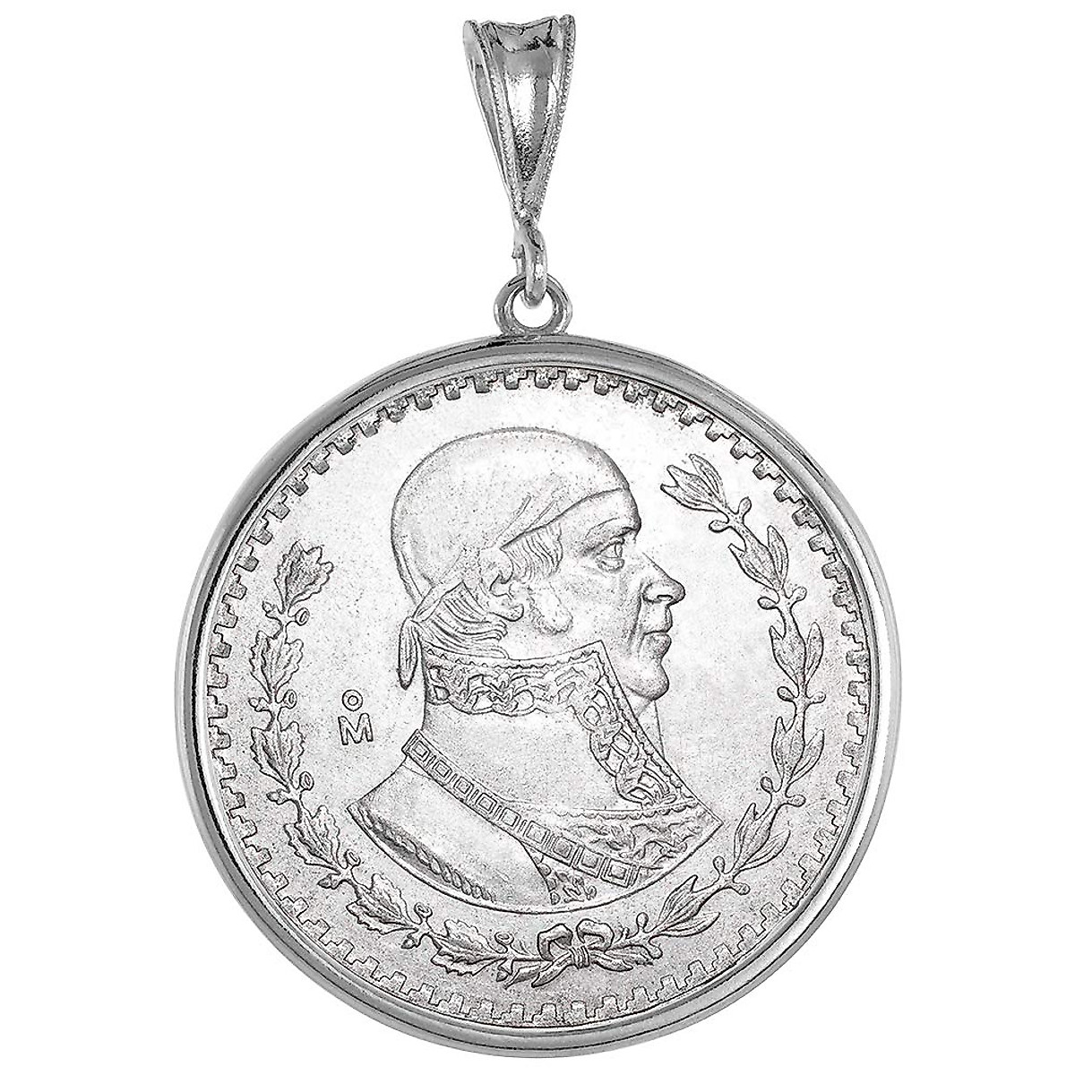 Sterling Silver Mexican 1 Peso Bezel 34 mm Coins Prong Back Round Edge Coin NOT Included