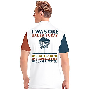 PAGYMO Golf Shirts for Men Hawaiian Crazy Funny Print Mens Polo Shirt Skull Shirts, X-Large, Aop-polo-13582