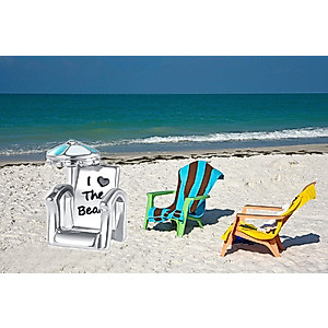 DWJSu Travel Love The Beach Summer Chair Umbrella Holiday Charms Bead Compatible with Pandora European Charm Bracelet & Necklace