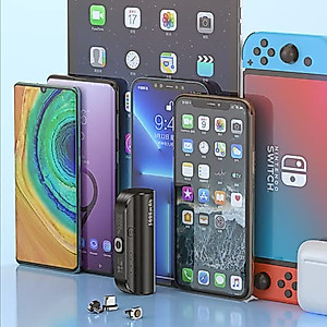 SUPERLIT 3-in-1 Mini Portable Magnetic Plug Power Bank Station for Phones and Devices