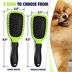 Rexipets Dog & Cat Brush & Comb Pet Grooming Set - Double Side (Small) - Ultimate Deshedding Tool - Lice And Flea Removing - Perfect Groomer's Tools - Strong Grip And Soft Bristles