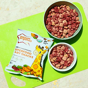 Awsum Organics Baby Snacks - Happy Healthy Baby Food - Snack for babies - Vegan Kosher Gluten Free - Natural Plant Based Protein Puffs - Non-Allergy - No Added Sugar 0.75 Oz Bag (Variety, 4 packs).