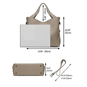 YALUXE Genuine Leather Hobo Bags for Women Slouchy Tote Handbag Purse Crossbody Bag Top Handle Shoulder Bag