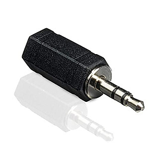 PULABO Simple and Sophisticated Design2.5mm Male to 3.5mm Female Headphone dapter Converts Your 3.5mm Earphone Jack into 2.5mm Earphone Jack Black