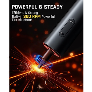 Fanttik S1 Capsule 3.7V Cordless Screwdriver, Electric Screwdriver, Max 5 N.m, 320 RPM Motor, 5 Pcs Double-Ended Bits, Compact Design, LED Light, 1/4''Hex, Idea Tool for Furniture, Appliances-Grey