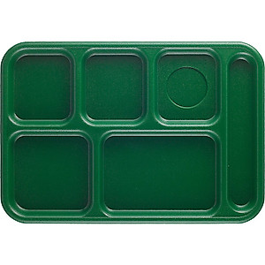 Penny-Saver School Tray, 10'' X 14-1/2'', 5 Food Compartments, 1 Flatware Compartment, Full (24 Pieces/Unit)