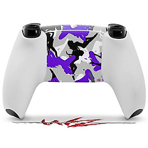 WraptorSkinz Skin Wrap compatible with Sony PS5 DualSense Controller Sexy Girl Silhouette Camo Purple (CONTROLLER NOT INCLUDED)