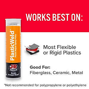 J-B Weld 8237 PlasticWeld Plastic Repair Epoxy Putty - 2 oz.