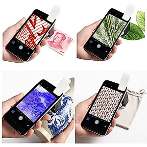 Magnifier Magnifying Glass Hd 60x 100x Magnifying Lens Handheld Magnifiers with Mobile Phone Holder Portable Reading Jade Identification Magnifying Mirror