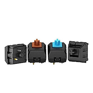 LUO Kaihua Blue Switch 3 Pin Keyswitch- Gaoteron& Cherry MX Equivalent DIY Replaceable Switches for Mechanical Gaming Keyboard (65 PCS) (Blue)