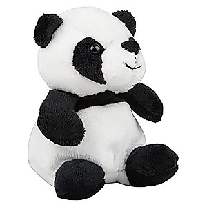 The Dreidel Company Zoo Animal Beanie, Soft Cozy Stuffed Zoo Animal with Hard Plastic Eyes Toy for Kids, 5" (Panda Beanie)